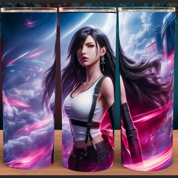 Handmade | Dining | Tifa Lockhart Ff7 Final Fantasy Girly Anime Cup Mug ...